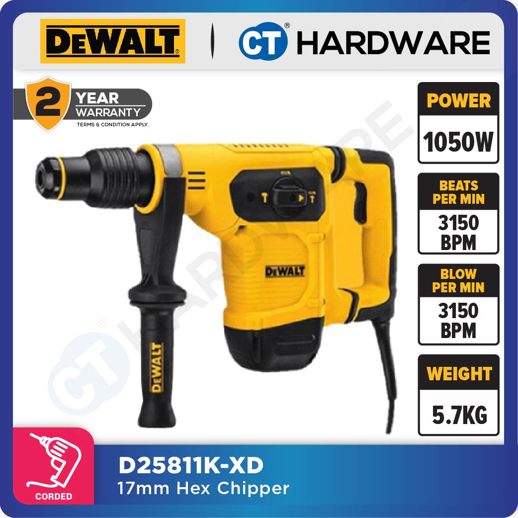 DEWALT D25811K-XD SDS MAX DEMOLITION HAMMER 5KG – CT Hardware Online