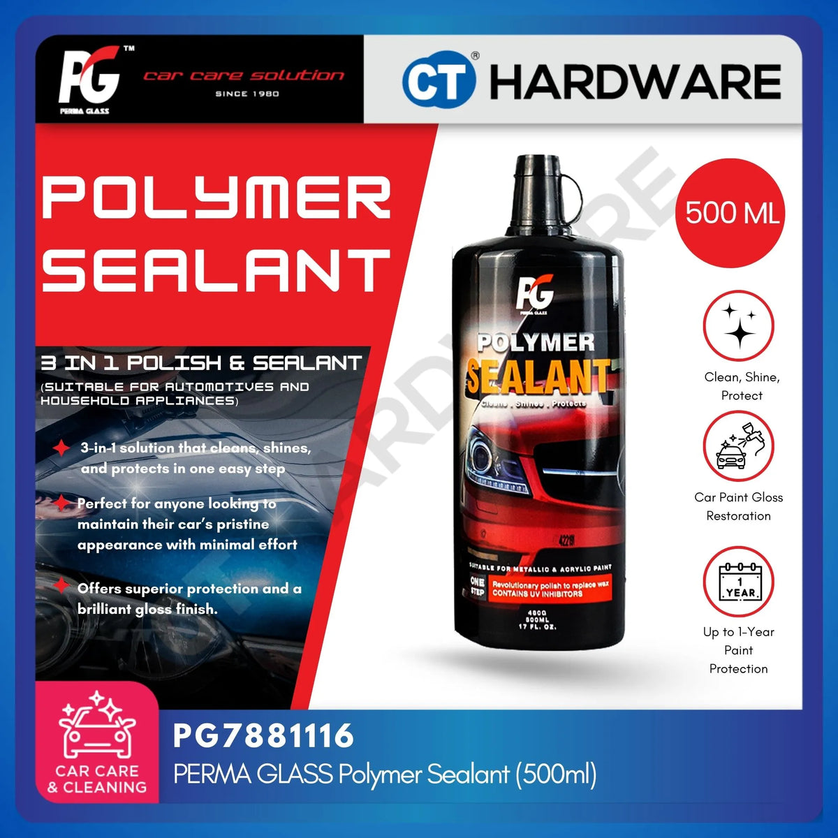 PG Perma Glass PG7881116 Polymer Sealant 500ml [ 9556817881116 ] – CT ...