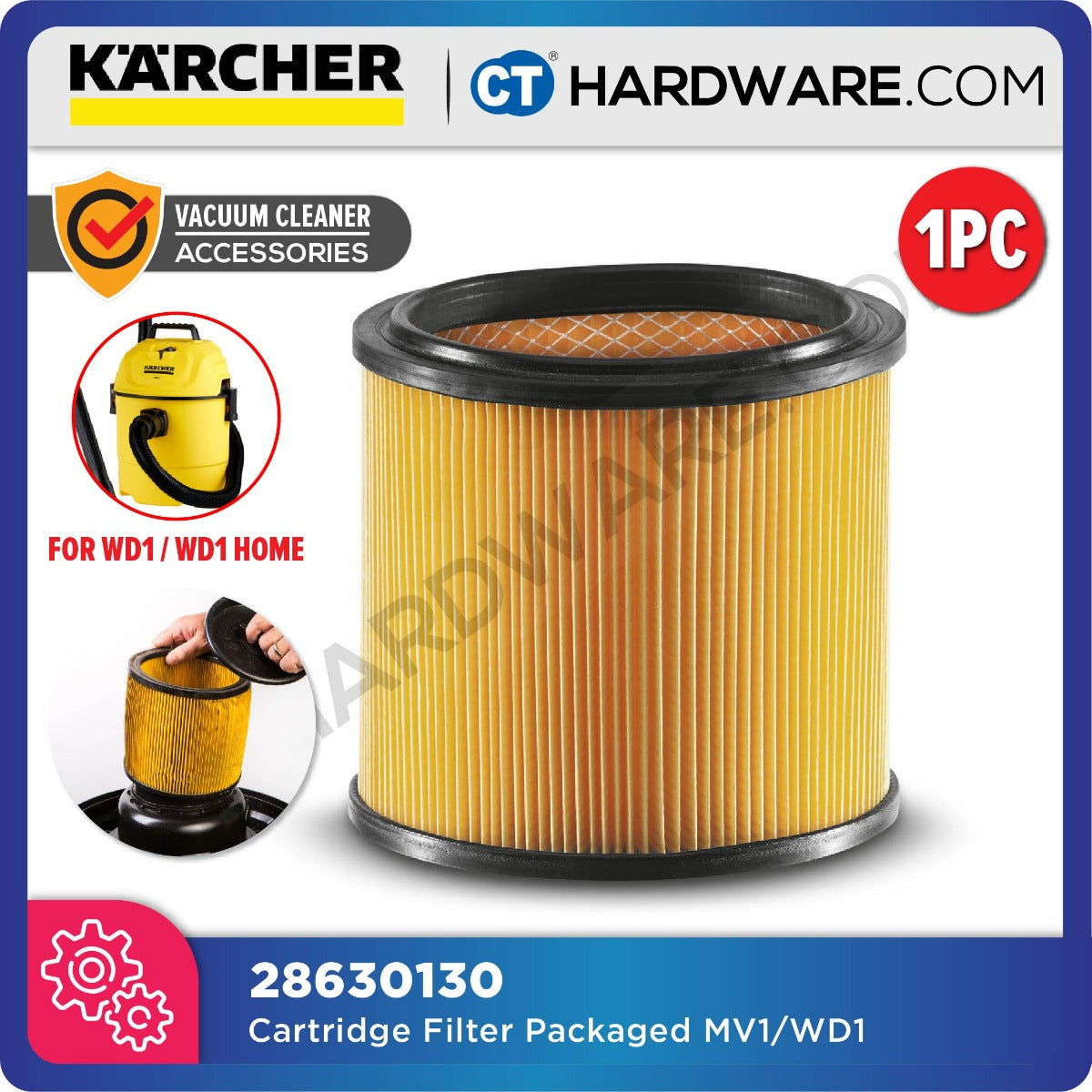 Karcher 28630130 Cartridge Filter MV1/WD1 – CT Hardware Online