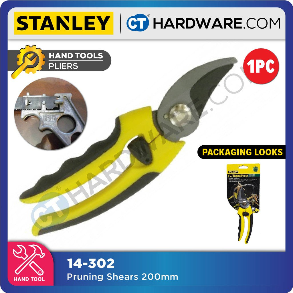 Stanley 14302 PRUNING SHEARS BYPASS 200MM 8" [ 14-302-23 ] – CT ...