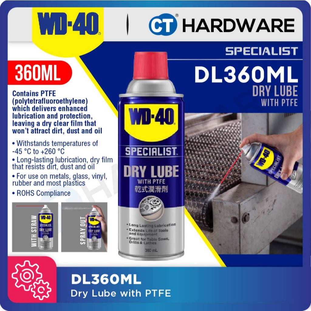 WD40 SPECIALIST® High Performance Dry Lube PTFE [DL360ML] – CT Hardware ...