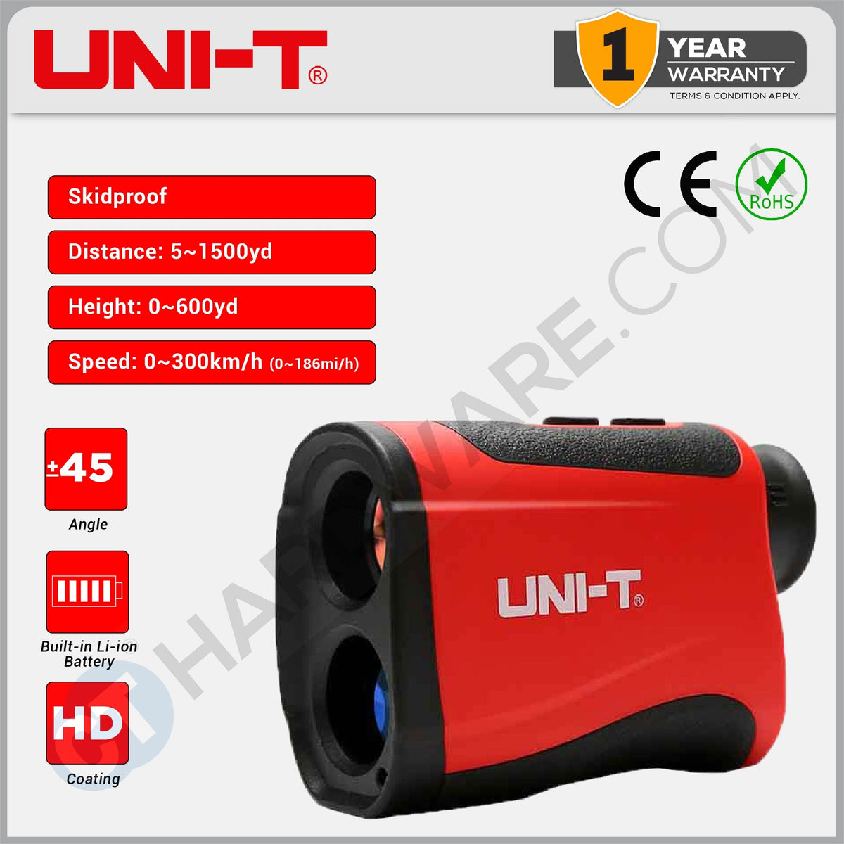 UNI-T LM1000 Laser Rangefinder 1000M – CT Hardware Online
