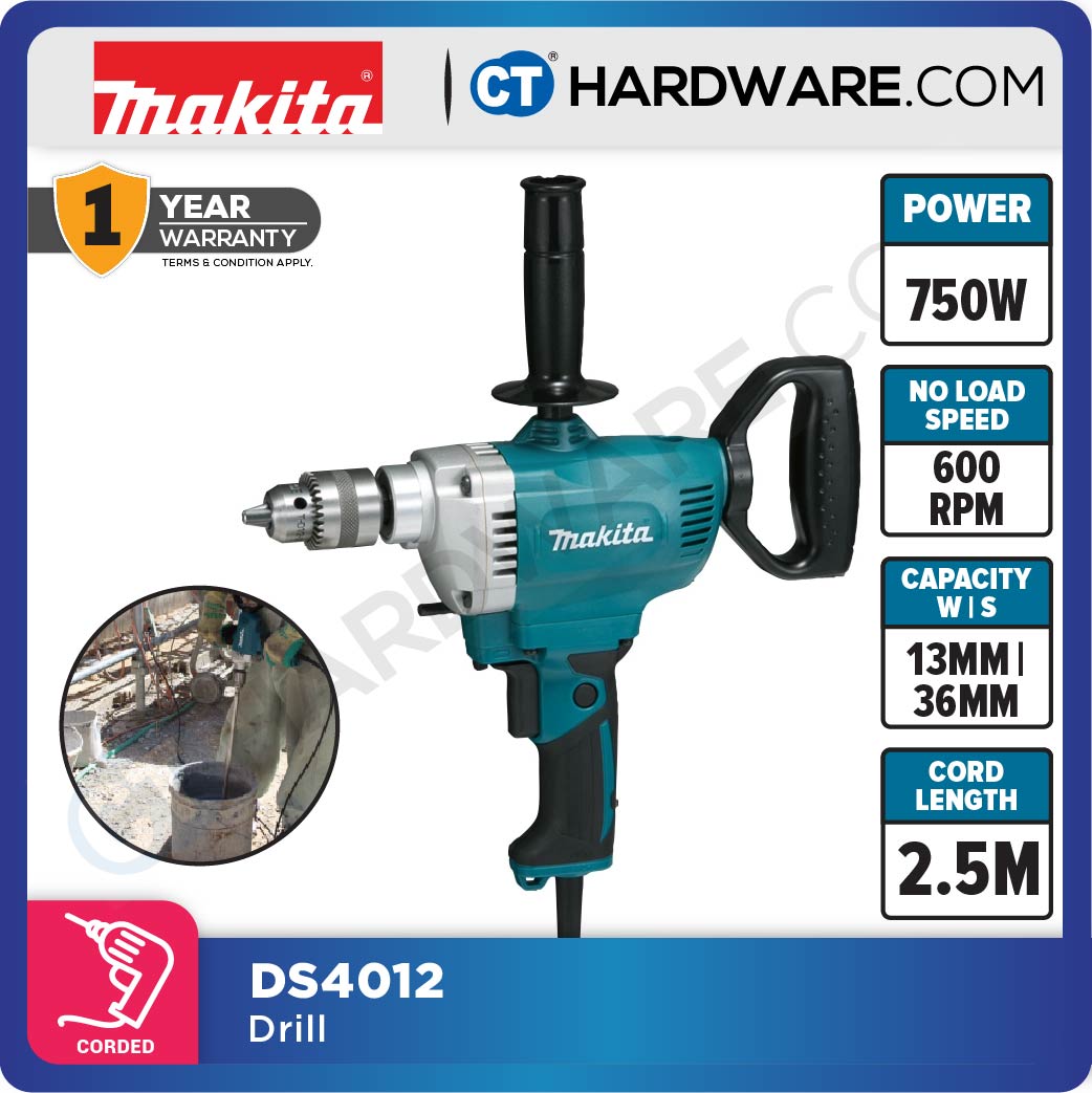 MAKITA DS4012 HIGH TORQUE / MIXER 13MM 1/2" 750W – CT Hardware Online
