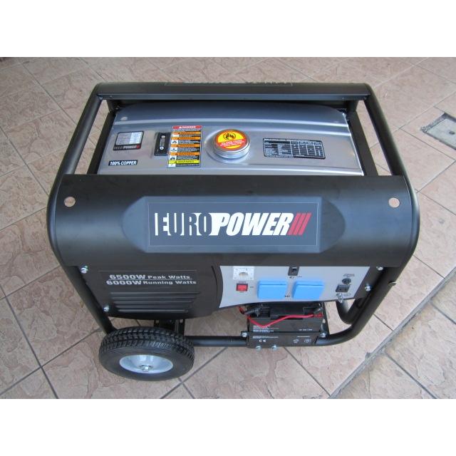 EuroPower EGY7502 6500W Gasoline Generator with AVR + Wheel – CT ...