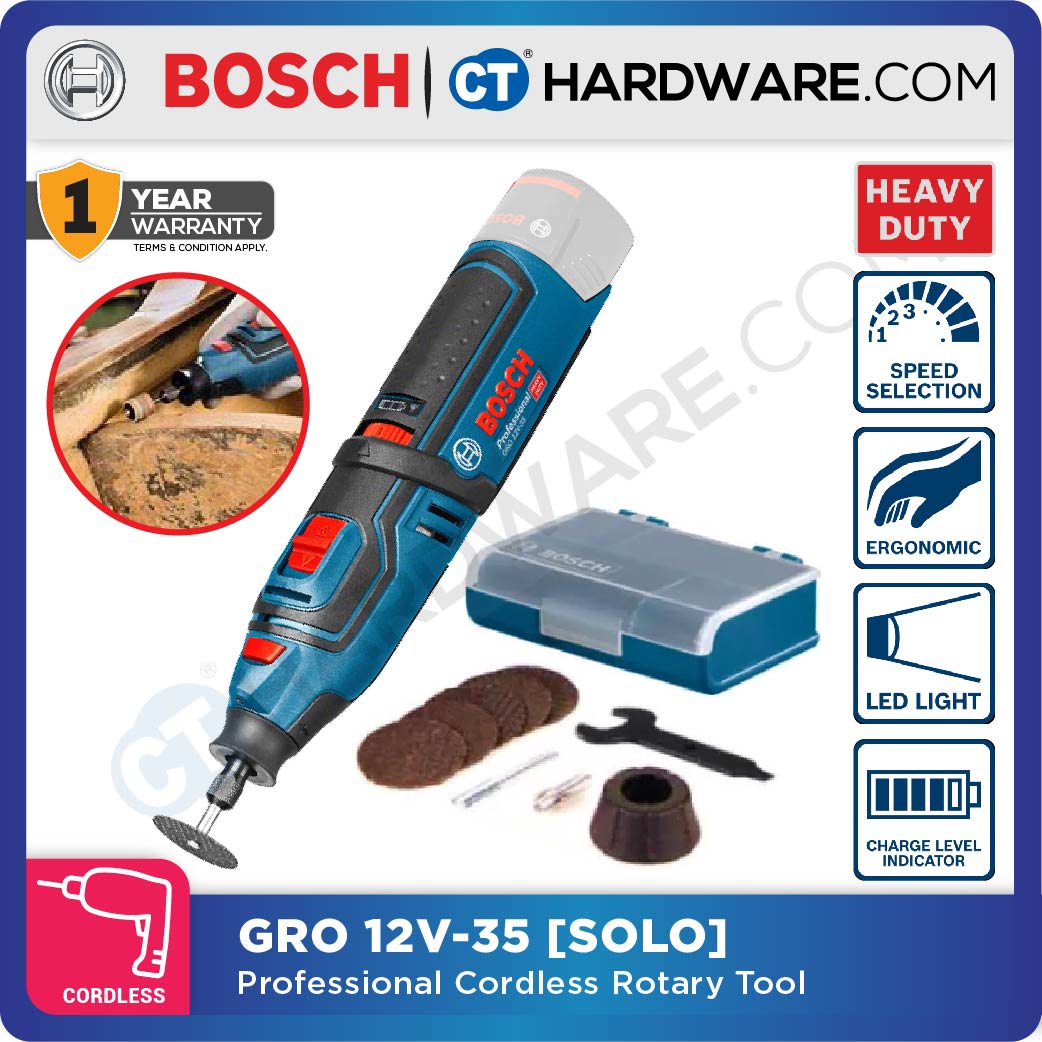 Bosch GRO 12V-35 Professional Cordless Rotary Tool 12V | SOLO | 1-Batt ...